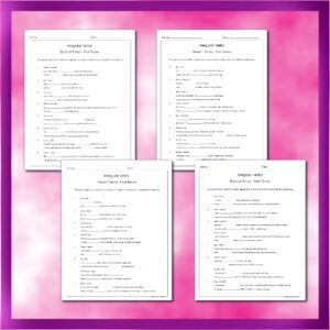 Verbs and Verb Tenses - Grade 3 BUNDLE - 17 worksheets - Great Practice ...