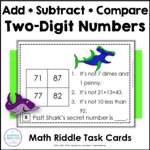 Addition, Subtraction, and Place Value Math Riddles - Sharks! | Made By ...