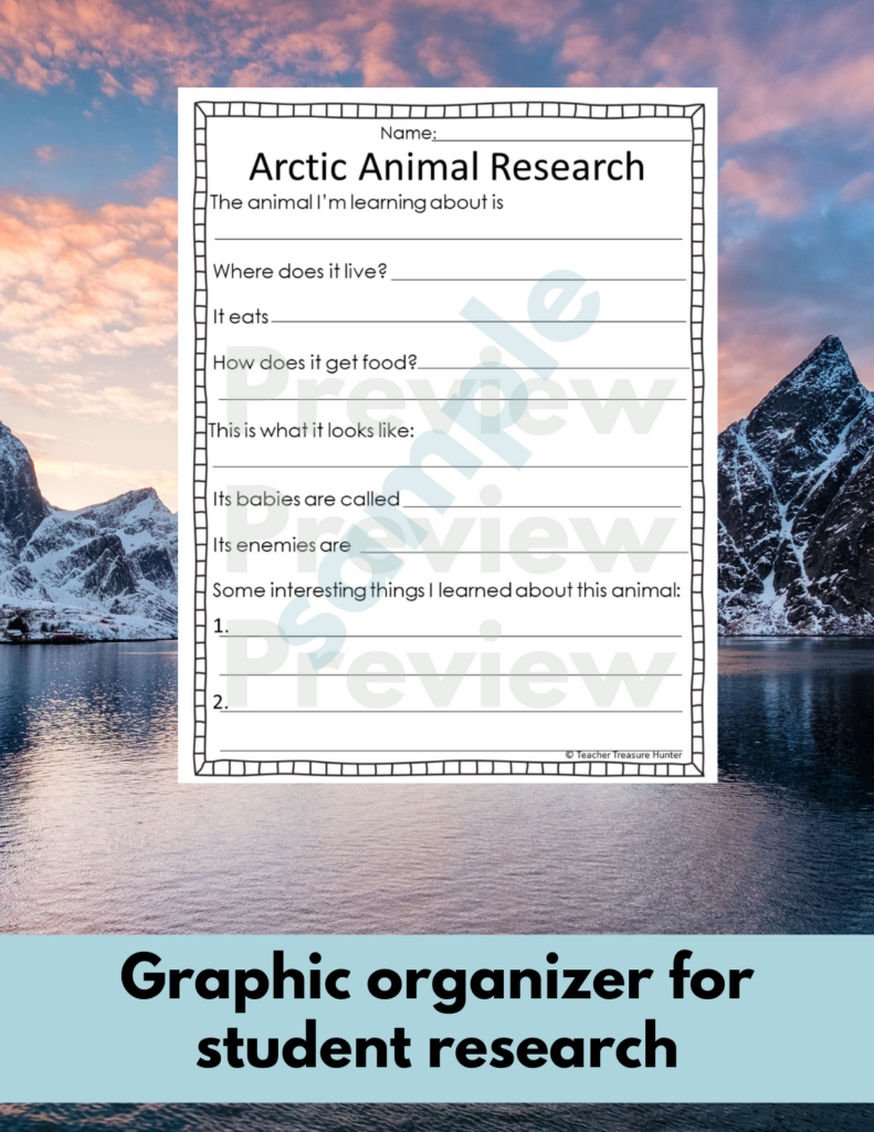 Walrus Animal Research Page Arctic Animal Reports 1st 2nd 3rd grade non ...