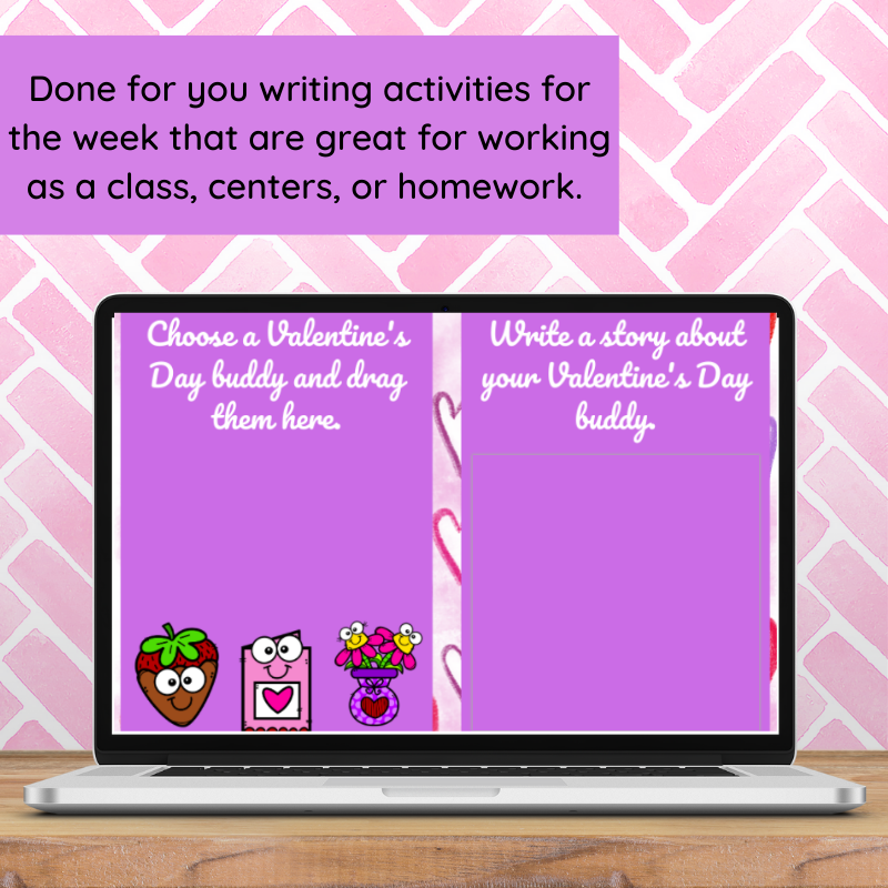 Valentine's Day Free Writing and Story Writing Activity Boom Cards ...