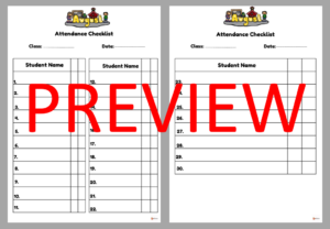 Editable Student Monthly Attendance Checklist | Made By Teachers
