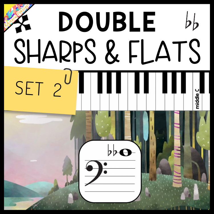 Double Accidentals in Bass Clef - Double Sharps and Flats Note Reading ...