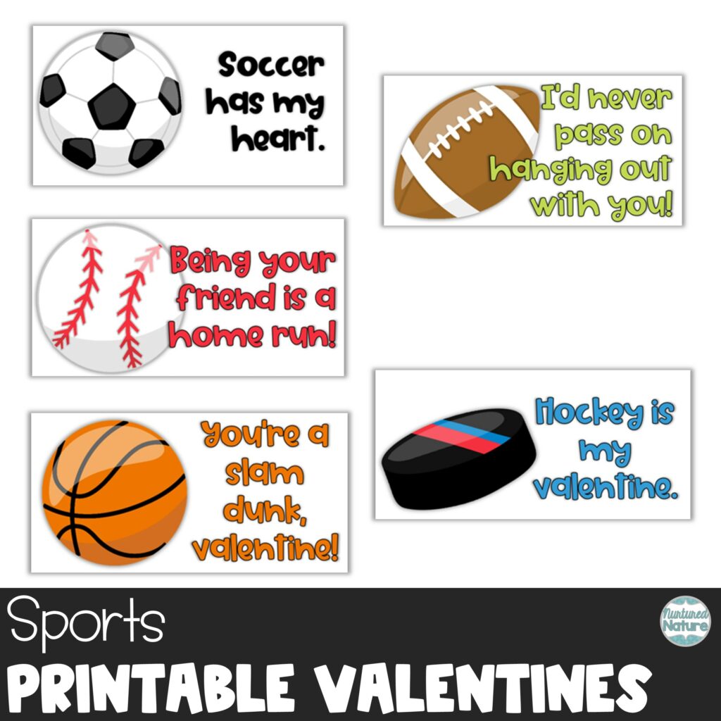 Sports Printable Valentine’s Day Cards for Students - Soccer ...
