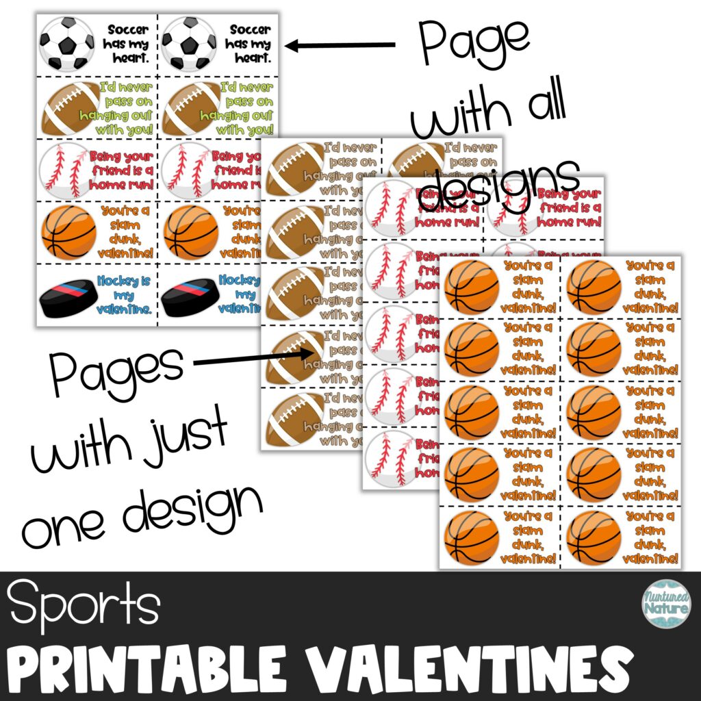 Sports Printable Valentine’s Day Cards for Students - Soccer ...