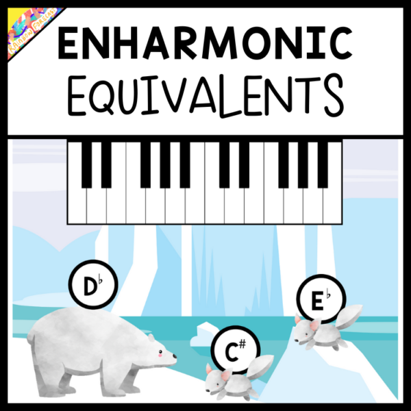 Enharmonic Equivalents on Ice! Winter BOOM™ Cards for Piano Elementary ...