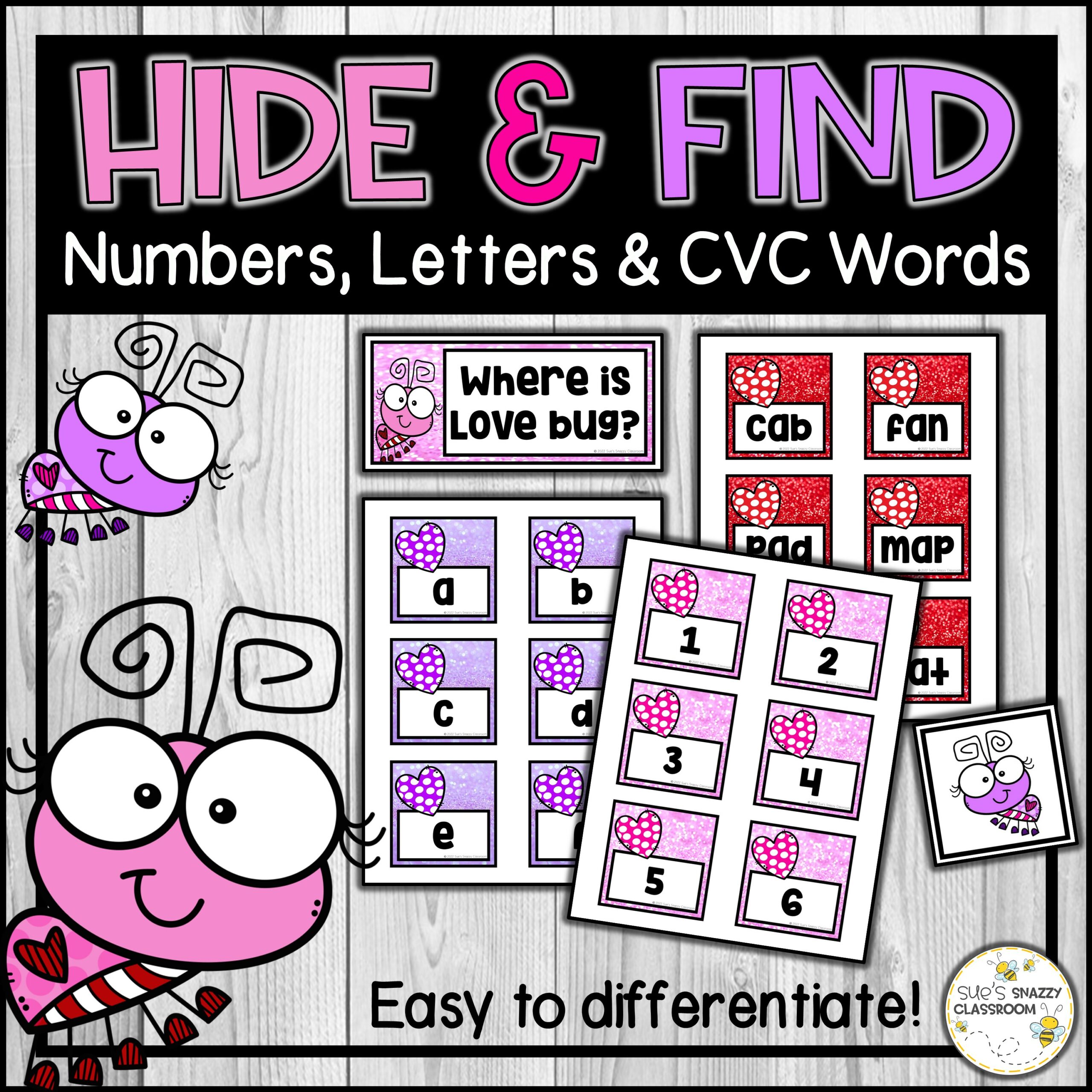 Where is Love Bug? Hide & Find Pocket Chart Game - Numbers, Letters ... Where is Love Bug? Hide & Find Pocket Chart Game - Numbers, Letters ...