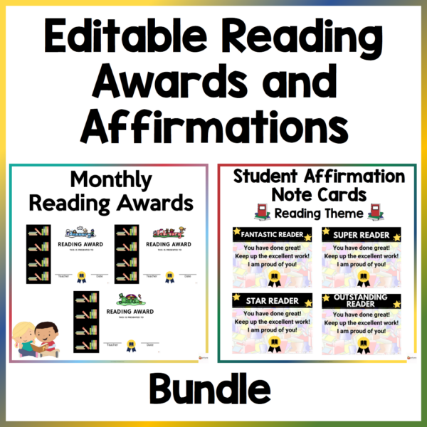 Editable Reading Awards and Affirmations Bundle | Made By Teachers