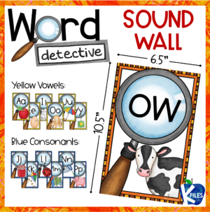 Phoneme Sound Wall and Word Wall Poster Set with Flashcards for Word ...