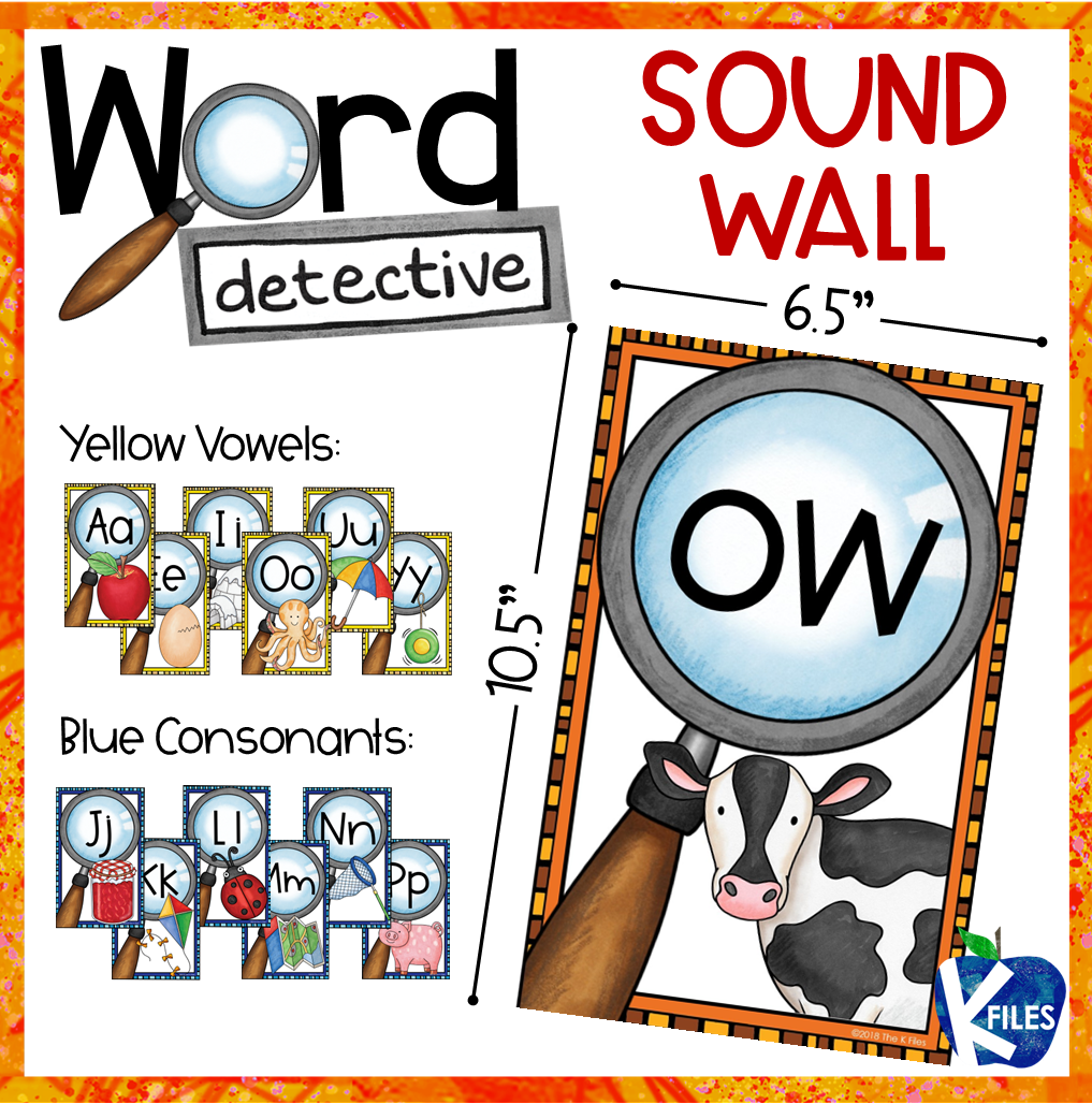 Phoneme Sound Wall and Word Wall Poster Set with Flashcards for Word ...