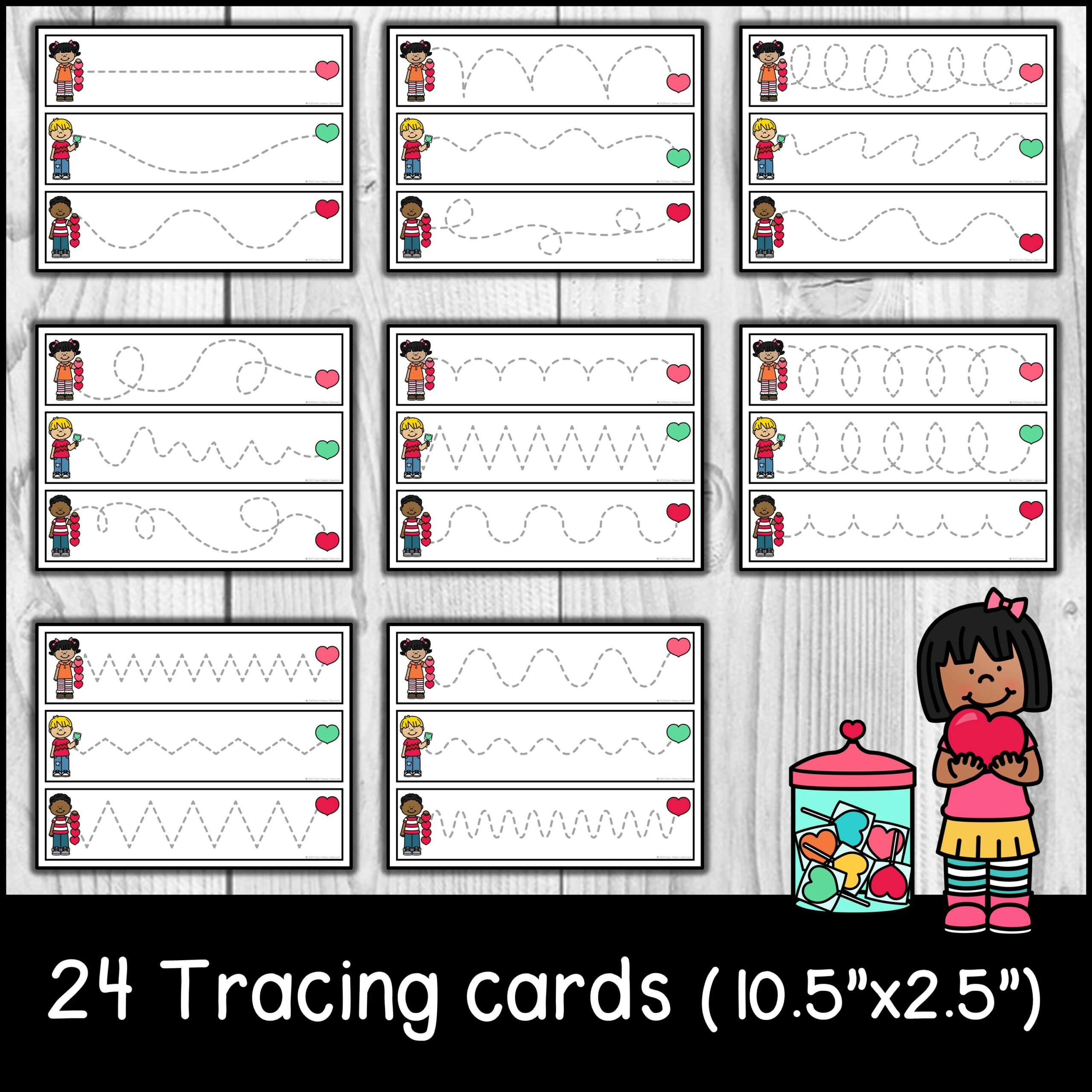 Valentine's Day Pre-Writing Line Tracing Practice | Fine Motor Skills ...