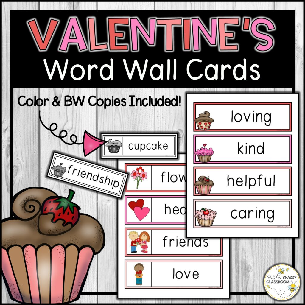 Valentine's Day Word Wall Cards | Made By Teachers
