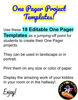 Water Cycle One Pager Project Middle School Earth Science Activity NGSS ...