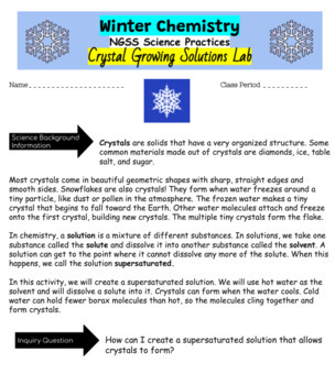 Winter Chemistry Activity Snowflake Crystal Growing Lab Fun Hands On ...