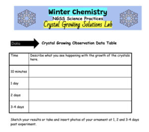 Winter Chemistry Activity Snowflake Crystal Growing Lab Fun Hands On ...