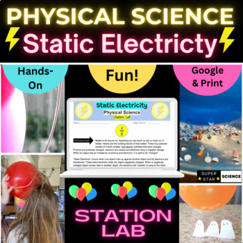 Static Electricity Stations Lab Hands On Middle School Physics Fun NGSS ...