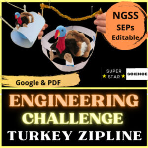 Thanksgiving Activity Middle School Turkey Zipline Engineering ...