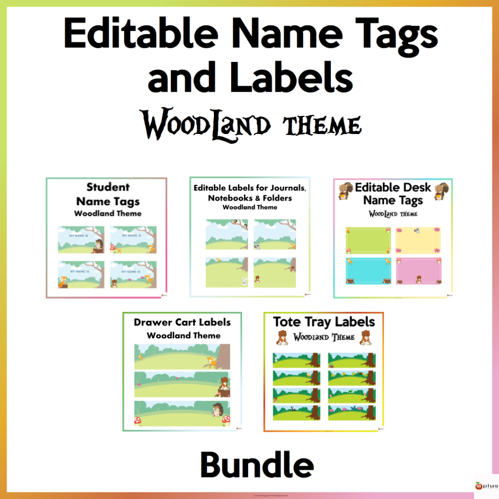 Editable Desk Name Tags Spring Theme | Made By Teachers