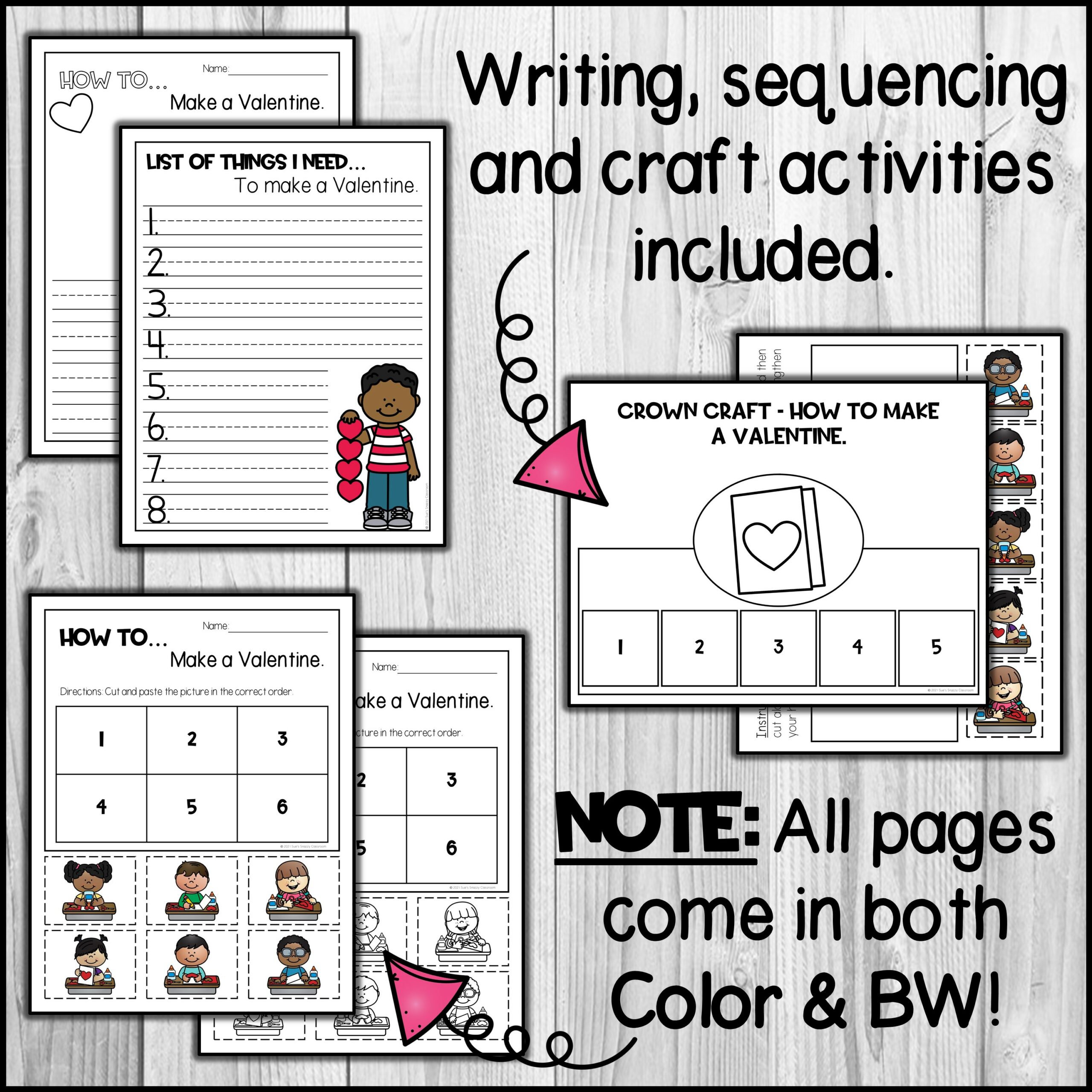 How to Make a Valentine - Procedural Writing, Sequencing and Craft ...