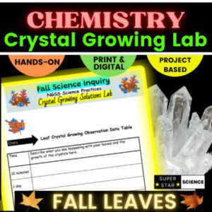 Fall Leaf Crystal Growing Lab Fun Hands On Middle School NGSS Activity ...