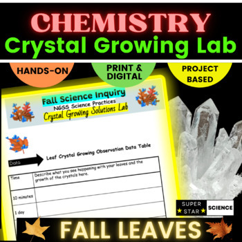 Fall Leaf Crystal Growing Lab Fun Hands On Middle School NGSS Activity ...