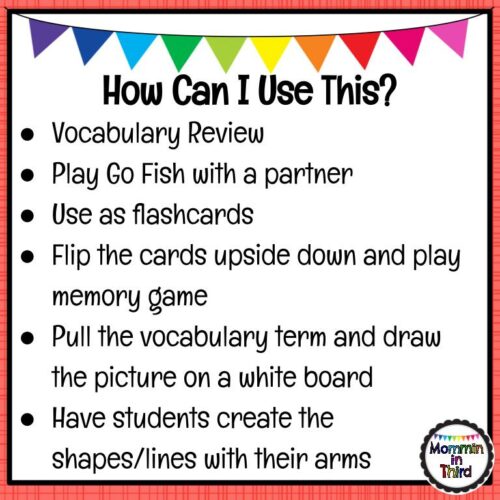 Geometry Memory Matching Cards | Made By Teachers