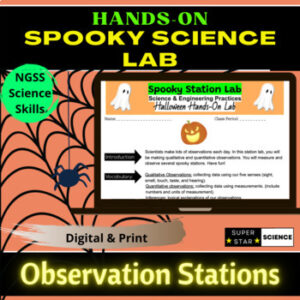 SPOOKY Science Experiment Lab Stations Hands-On FUN Middle School NGSS ...