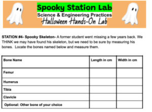 SPOOKY Science Experiment Lab Stations Hands-On FUN Middle School NGSS ...