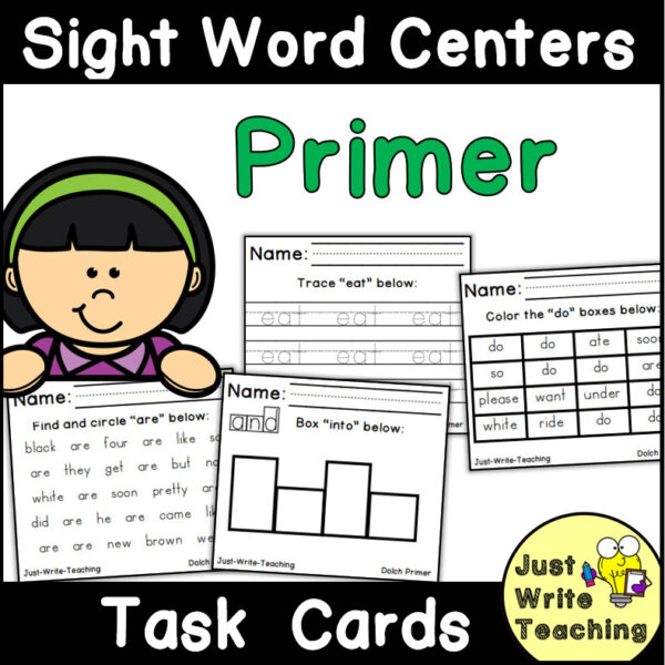Primer Sight Word Task Cards | Made By Teachers