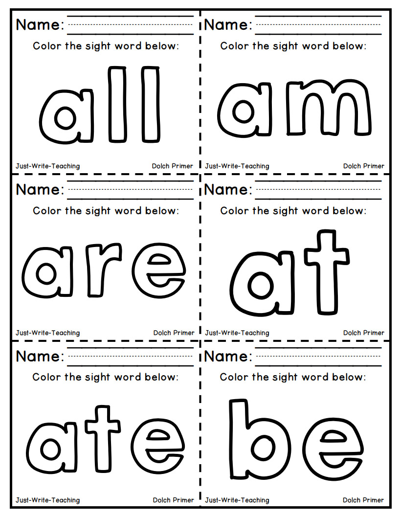 Primer Sight Word Task Cards | Made By Teachers