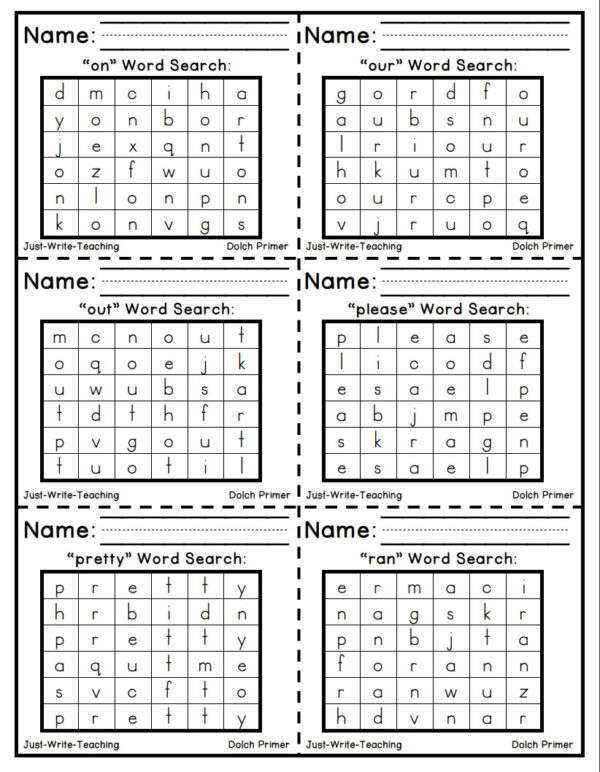 Primer Sight Word Task Cards | Made By Teachers