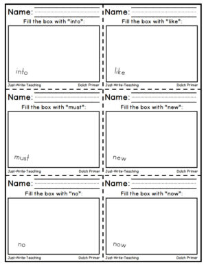 Primer Sight Word Task Cards | Made By Teachers