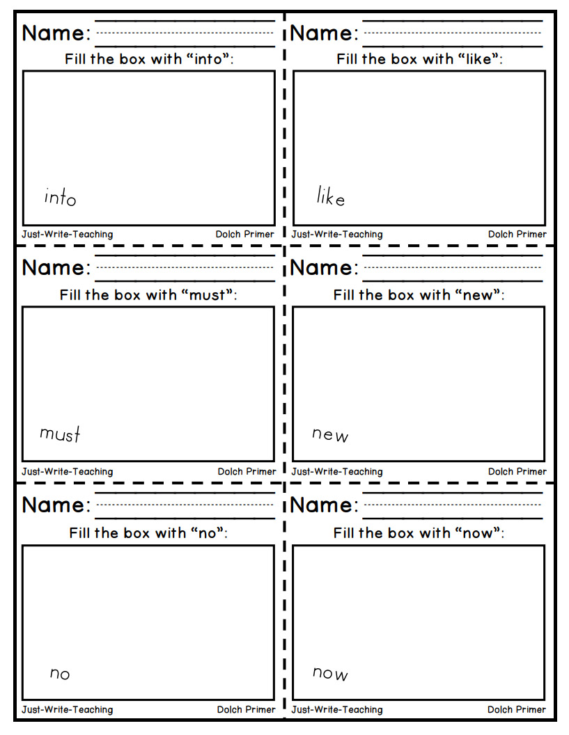 Primer Sight Word Task Cards | Made By Teachers