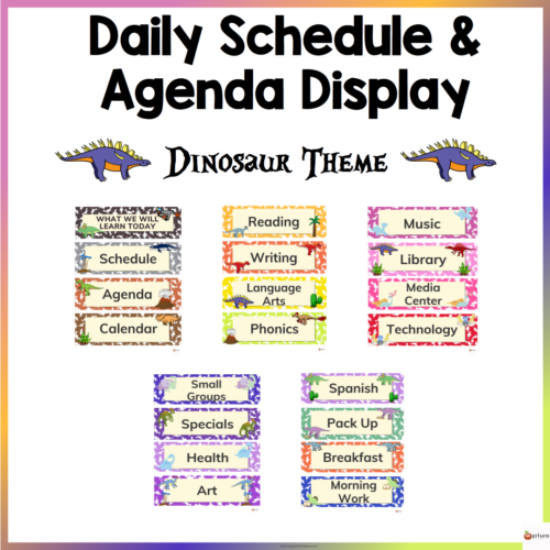 Schedule Card Labels and Daily Agenda Reminders Classroom Display ...