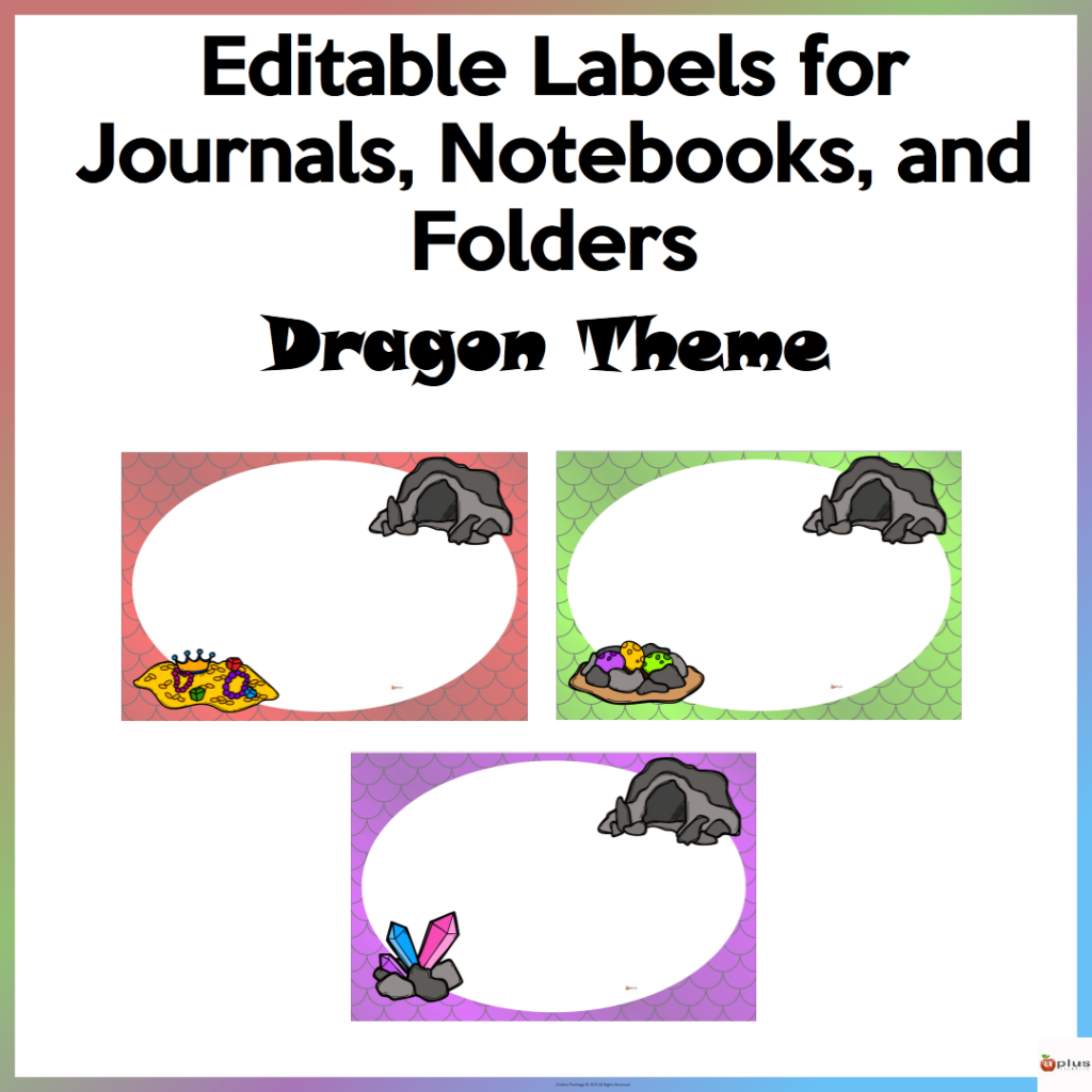 Editable Labels for Journals, Notebooks, and Folders Dragon Theme ...