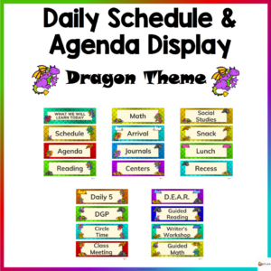 Schedule Card Labels and Daily Agenda Reminders Classroom Display ...