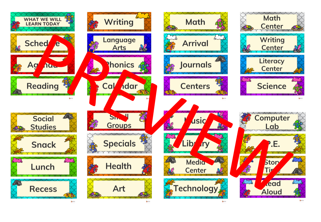 Schedule Card Labels and Daily Agenda Reminders Classroom Display ...