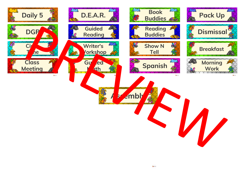 Schedule Card Labels and Daily Agenda Reminders Classroom Display ...