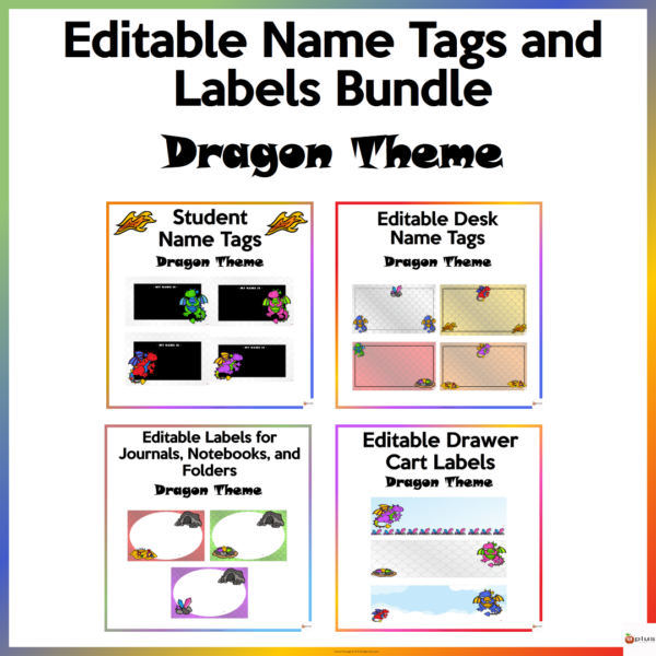 Monster Theme Student and Desk Name Tags Editable Bundle | Made By Teachers