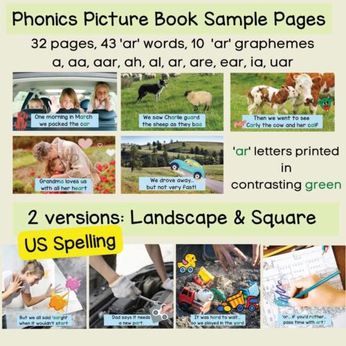 Spelling the 'ar' Vowel Sound - Phonics Story & Activities - 2 Versions ...