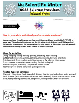 The Science of Winter Research & Creativity Project Middle School NGSS ...