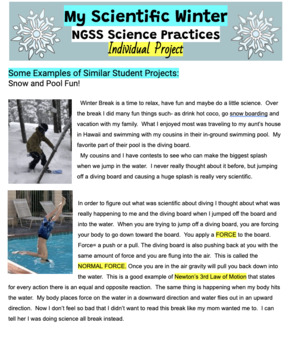 The Science of Winter Research & Creativity Project Middle School NGSS ...