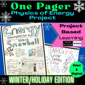 Winter Science Energy Types One Pager Project Middle School Activity ...