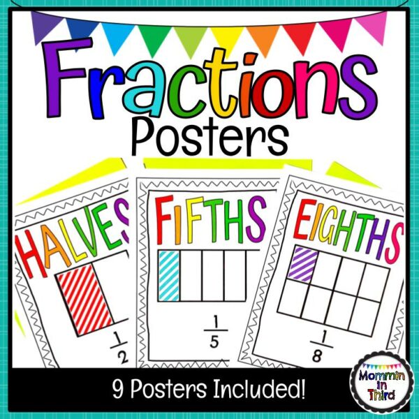 Fraction Posters - Fraction Activities - Fraction Bulletin Board | Made ...