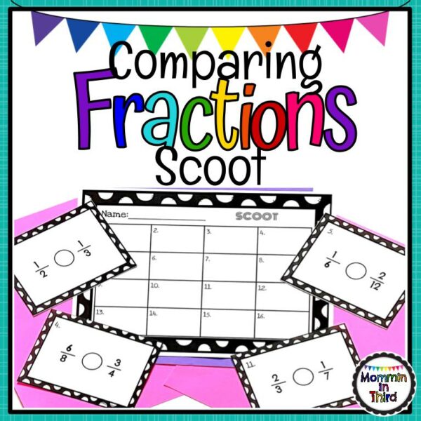 Comparing Fractions SCOOT Task Cards Activity Game l Intervention Test ...