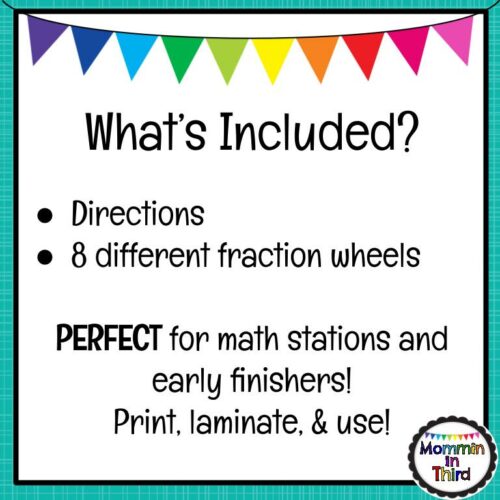 Fraction Part of a Whole Practice Wheel l Intervention Test Prep Review ...