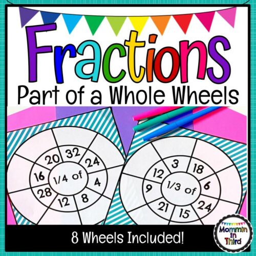 Fraction Part of a Whole Practice Wheel l Intervention Test Prep Review ...