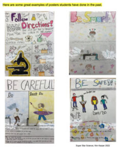 Science Lab Safety Rules Poster Project Middle School STEM Activity ...