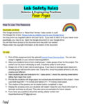 Science Lab Safety Rules Poster Project Middle School STEM Activity ...