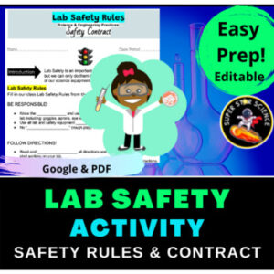 Middle School STEM Lab Safety Rules Guided Notes & Student Contract ...