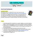 Middle School STEM Lab Safety Rules Guided Notes & Student Contract ...